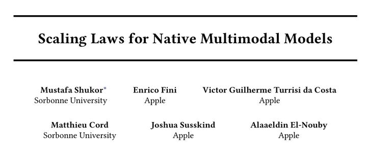 Scaling Laws for Native Multimodal Models - 知乎