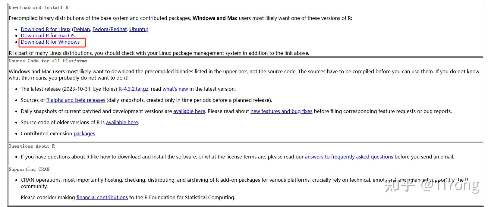 R软件与RStudio安装（版本R-4.3.2）Windows10 - 知乎
