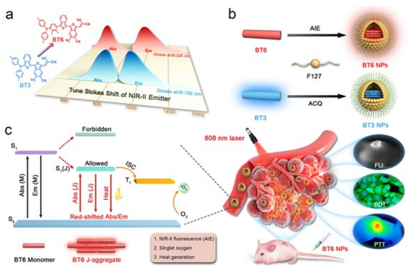 NIR-II 荧光团 | 苯并[c]噻吩荧光团的抗猝灭NIR-II J聚集体实现高效生物成像和光疗诊断 - 知乎