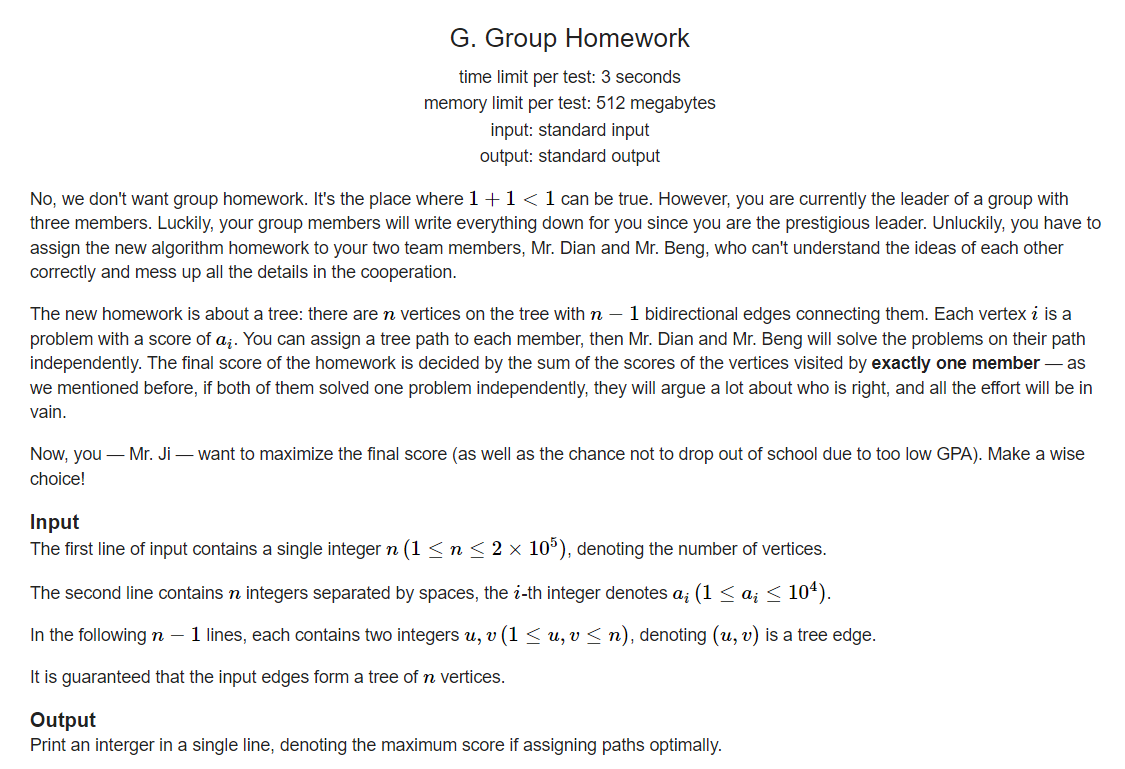 2022 CCPC桂林G. Group Homework - 知乎