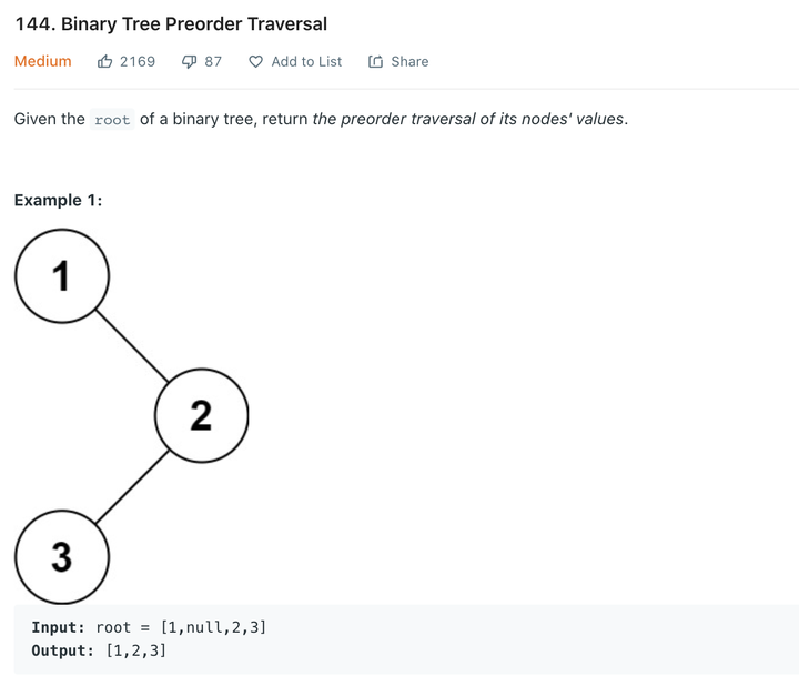 Leetcode Binary Tree Preorder Traversal二叉树的前序遍历 知乎