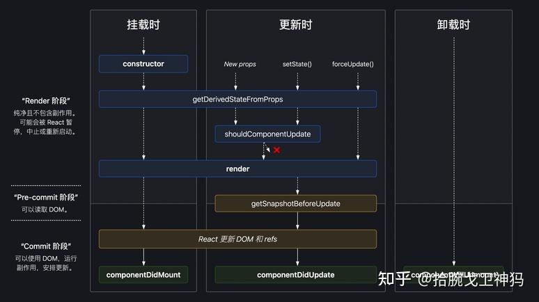 React 组件和生命周期 学习笔记（13） 知乎 