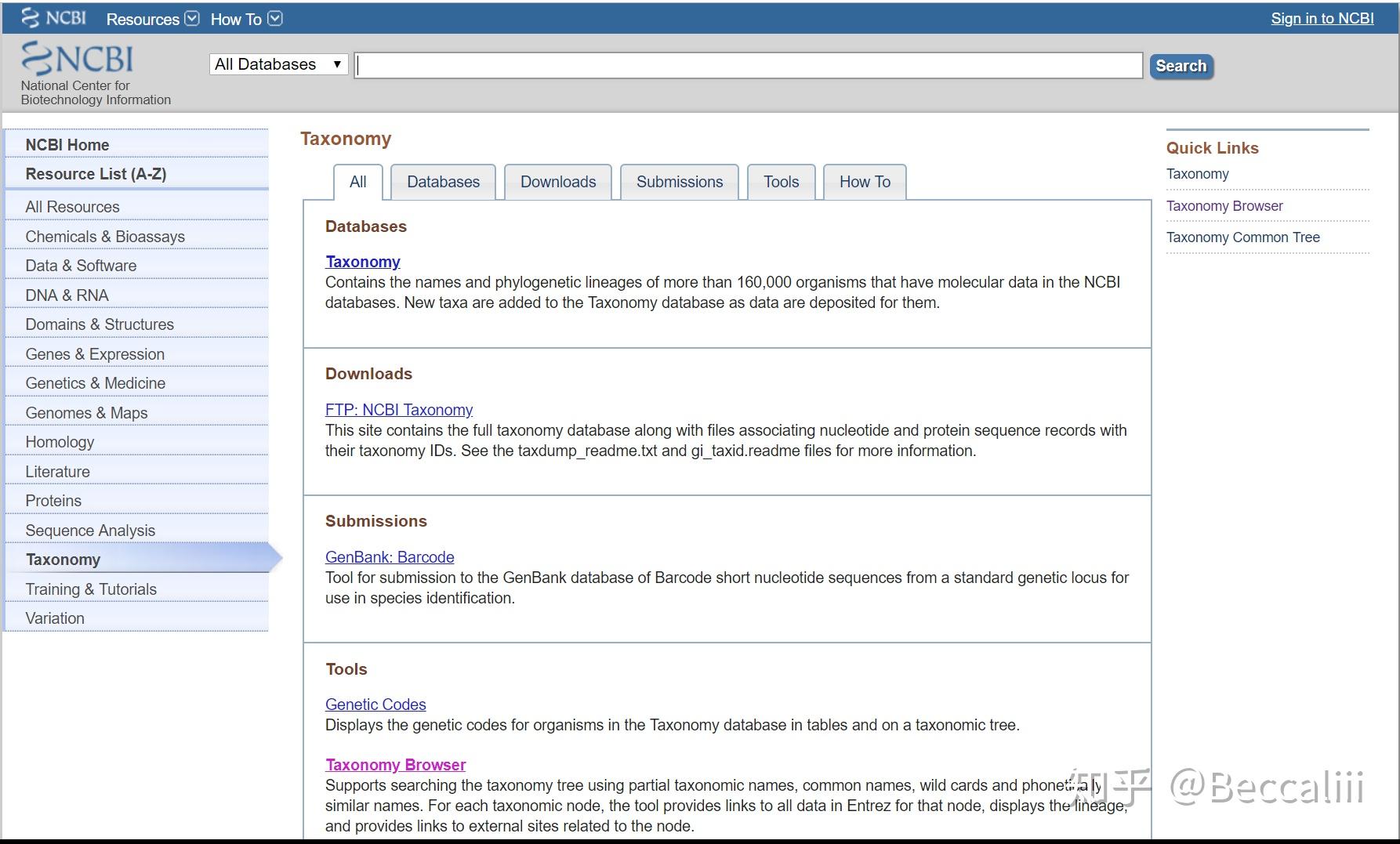 【数据库】- NCBI Taxonomy Browser - 知乎