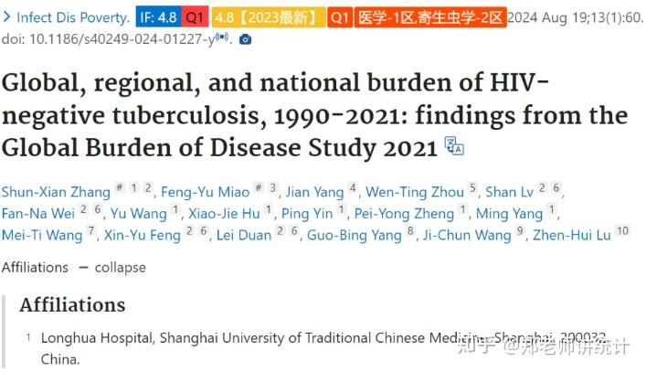 GBD 2021重磅！同个团队同一时间同个数据库发文2篇一区SCI！！ - 知乎