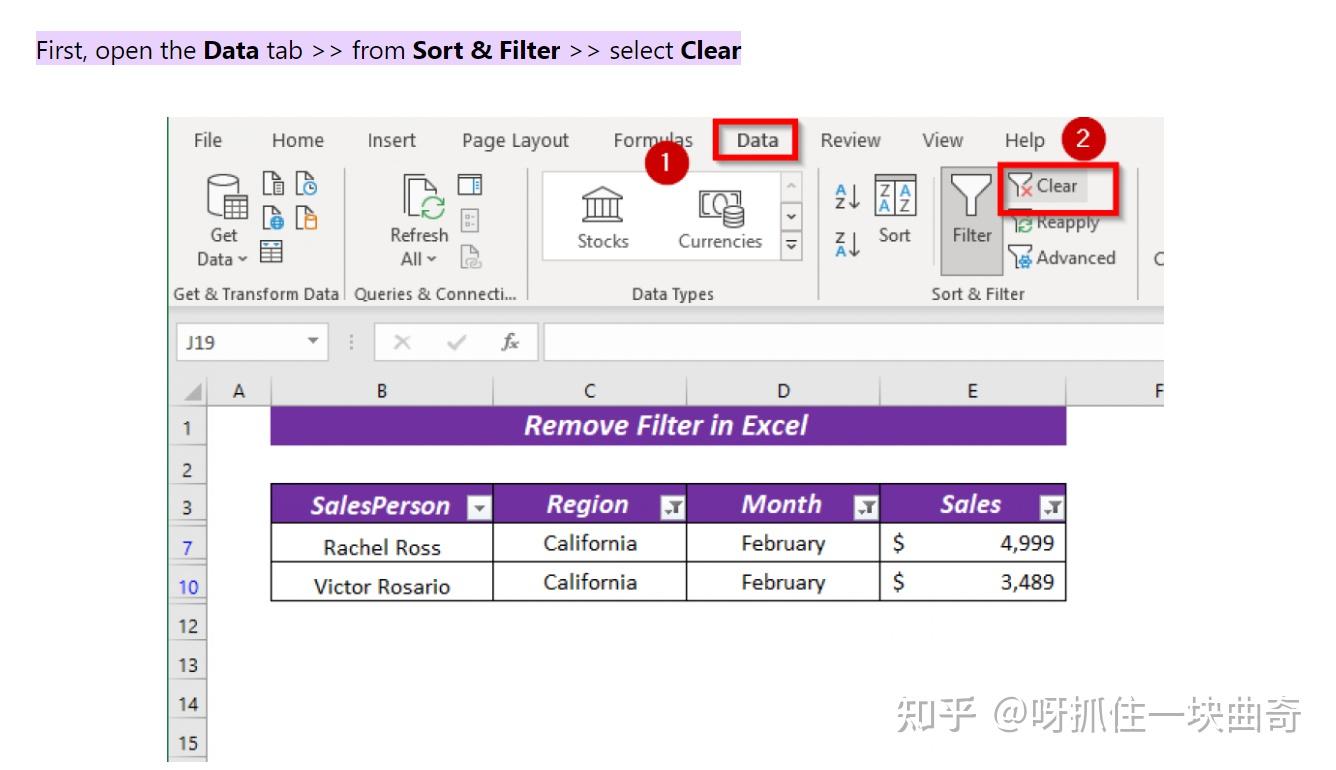 EXCEL How To Remove Filter In Excel 