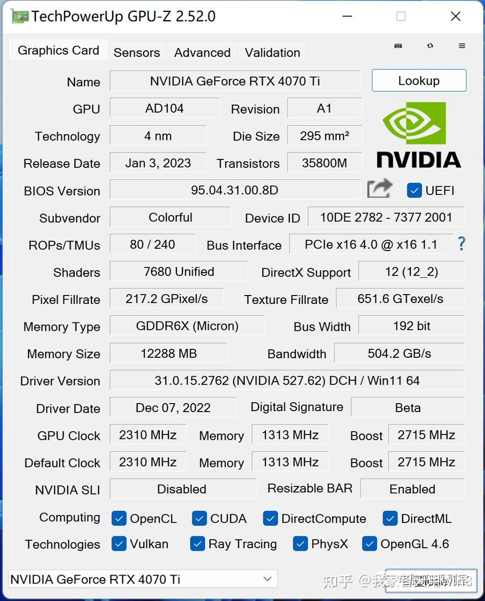 【八测】七彩虹 RTX 4070 Ti 战斧评测 - 知乎