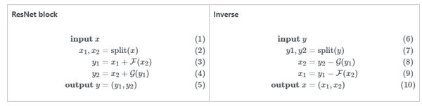 【论文阅读】可逆残差连接网络RevNet：The Reversible Residual Network:Backpropagation ...