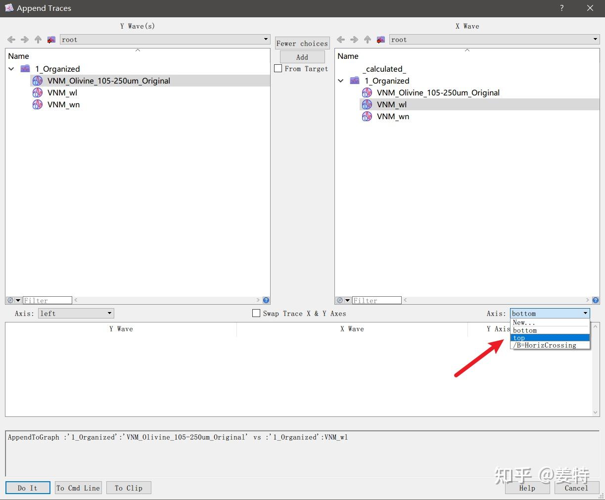 Igor实现同一wave上下不同坐标 - 知乎