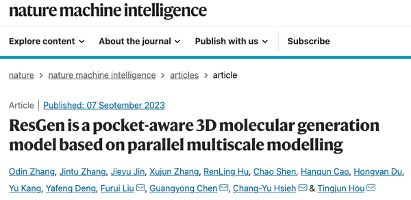 比最优技术快 8 倍：浙大侯廷军等人提出 ResGen，基于蛋白质口袋的 3D 分子生成模型 - 知乎