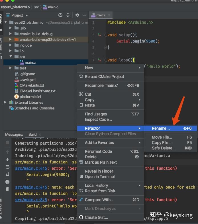 用clion自带的platformIO和开发esp32!!! - 知乎