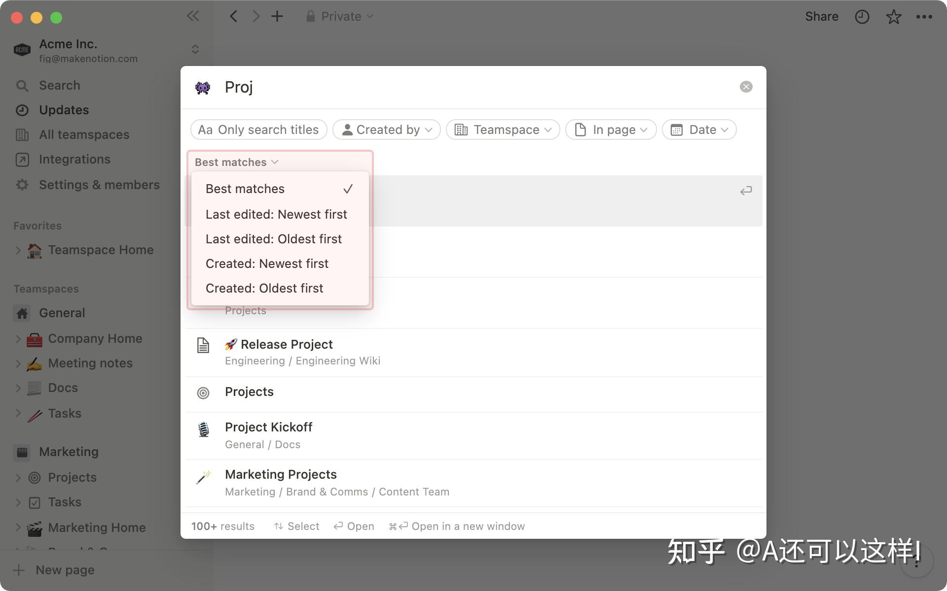 【生产力工具】Notion官方基础教程-2.6-Search in your workspace 在您的工作区中搜索 - 知乎