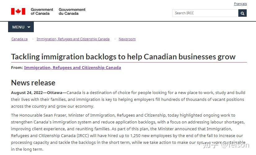 加拿大移民积压骤减30万，工签同比增发300%，年底有望恢复 - 知乎