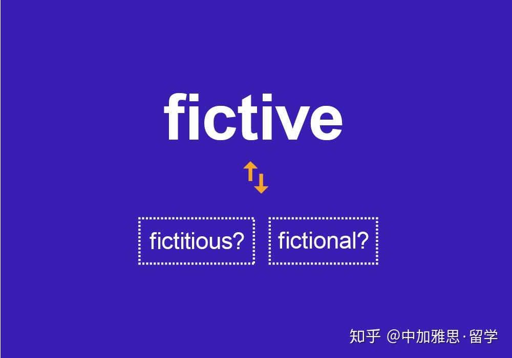 如何区分Fictional、Fictitious、Fictive这三个“虚构”？ - 知乎