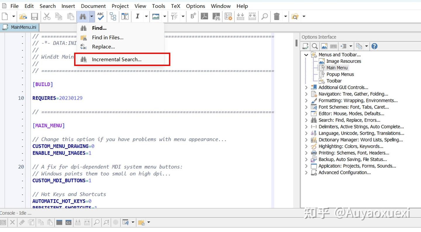 WinEdt快捷键设置 - 知乎
