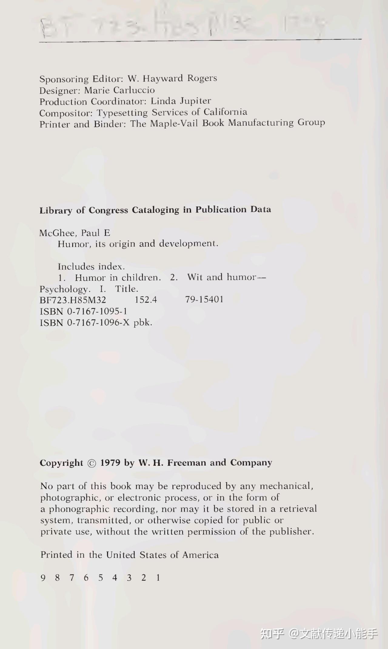 [美]保罗·麦吉著,幽默的起源与发展,英文版,Humor, its origin and development by Paul E ...