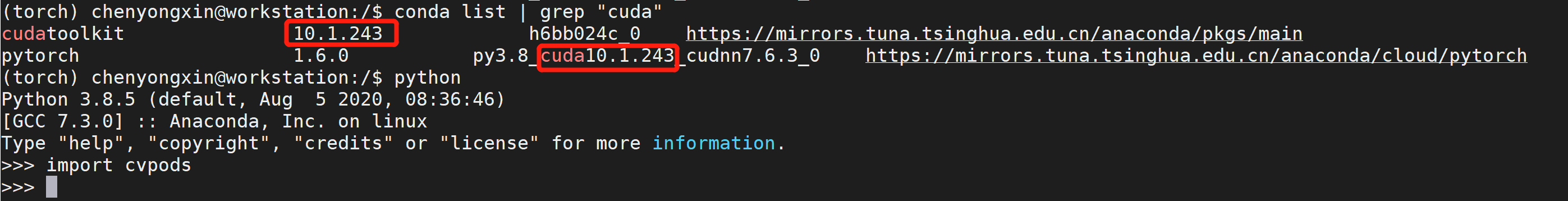 记录conda+cuda+pytorch+cvpods虚拟环境迁移 - 知乎