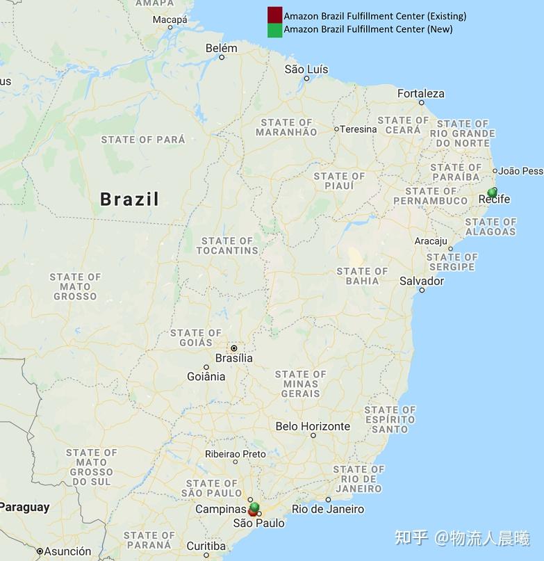 亚马逊仓库的全球网络地图 - 知乎