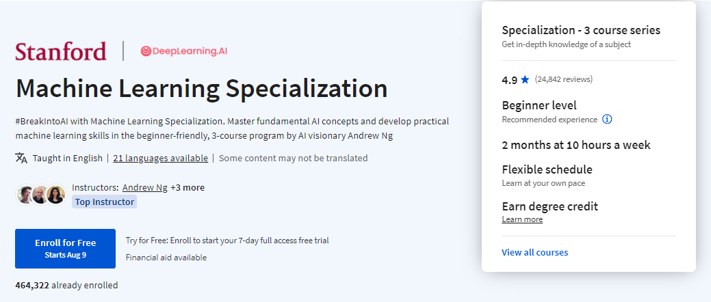 Coursera - Machine Learning Specialization - 知乎