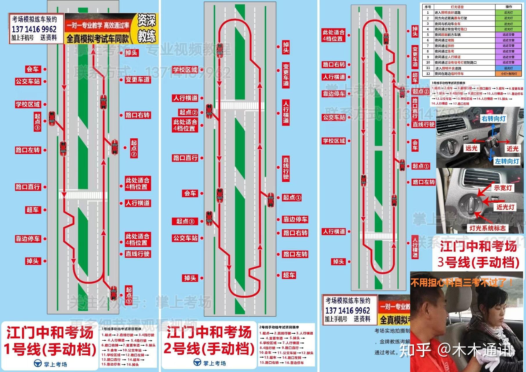 江门中和开平恩平恩城中和新峰台山等科目三考场考试路线图模拟练车教程技巧过程 知乎 8428