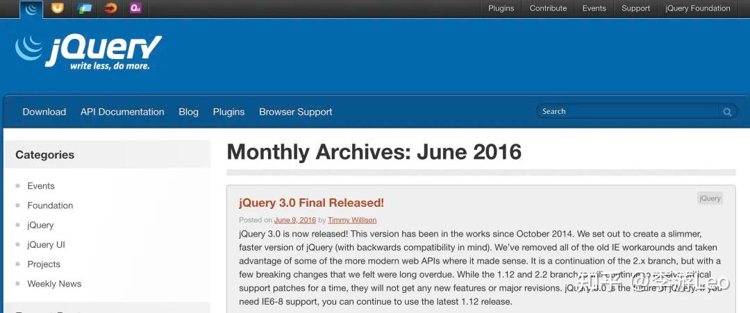 你可能不敢想象，2025 年，jQuery要更新到 4.0 了 - 知乎