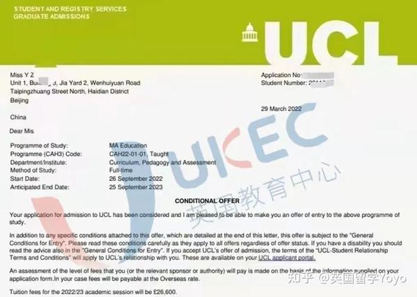 英国留学申请78期：梦校UCL教育学offer到！ - 知乎