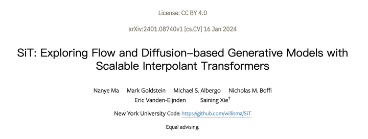 SiT--Scalable Interpolant Transformer - 知乎