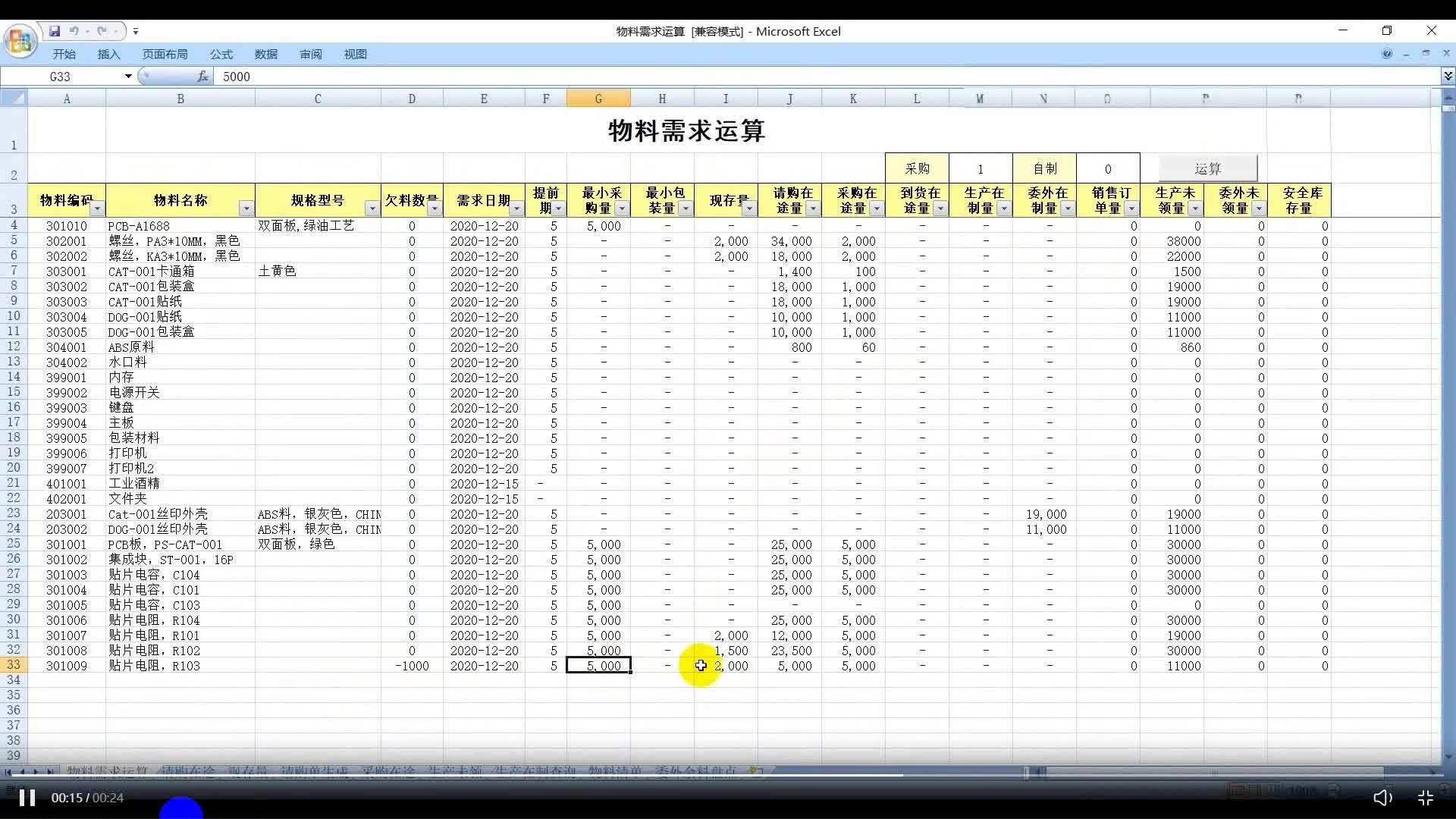 用excel对接erp,简单实现物料需求分析 知乎