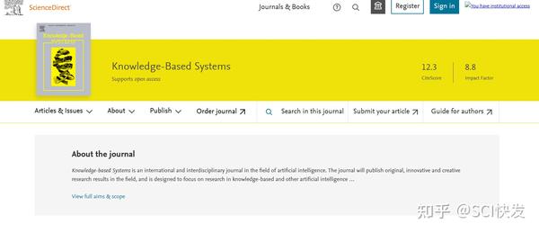期刊分析|KNOWL-BASED SYST 计算机科学 if=8.8 - 知乎