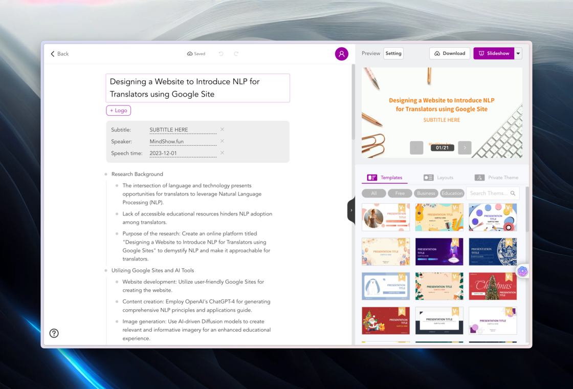AI 自动生成 PPT（GPT + Mindshow，讯飞智文） - 知乎