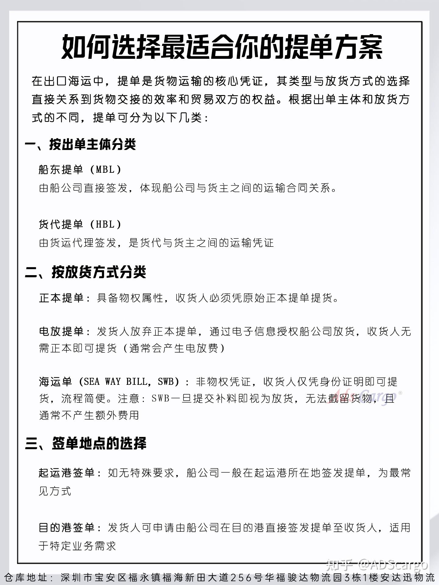 海运提单怎么选？一文读懂MBL/HBL、正本/电放/SWB的区别与适用场景 - 知乎