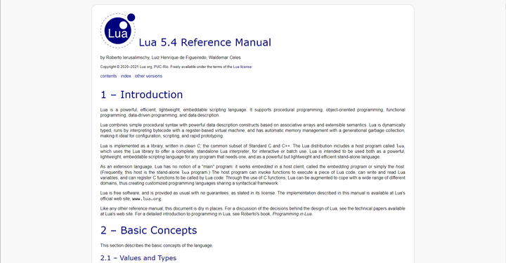 读 Lua Documentation 知乎
