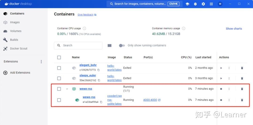 5分钟使用在Windows会用docker desktop 搭建 WeWe RSS - 知乎