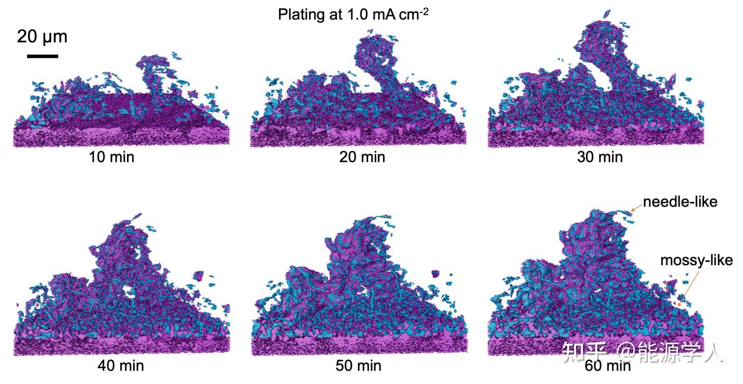 锂枝晶“3D电影”: 金属锂在沉积-脱出过程中的形貌演化 - 知乎