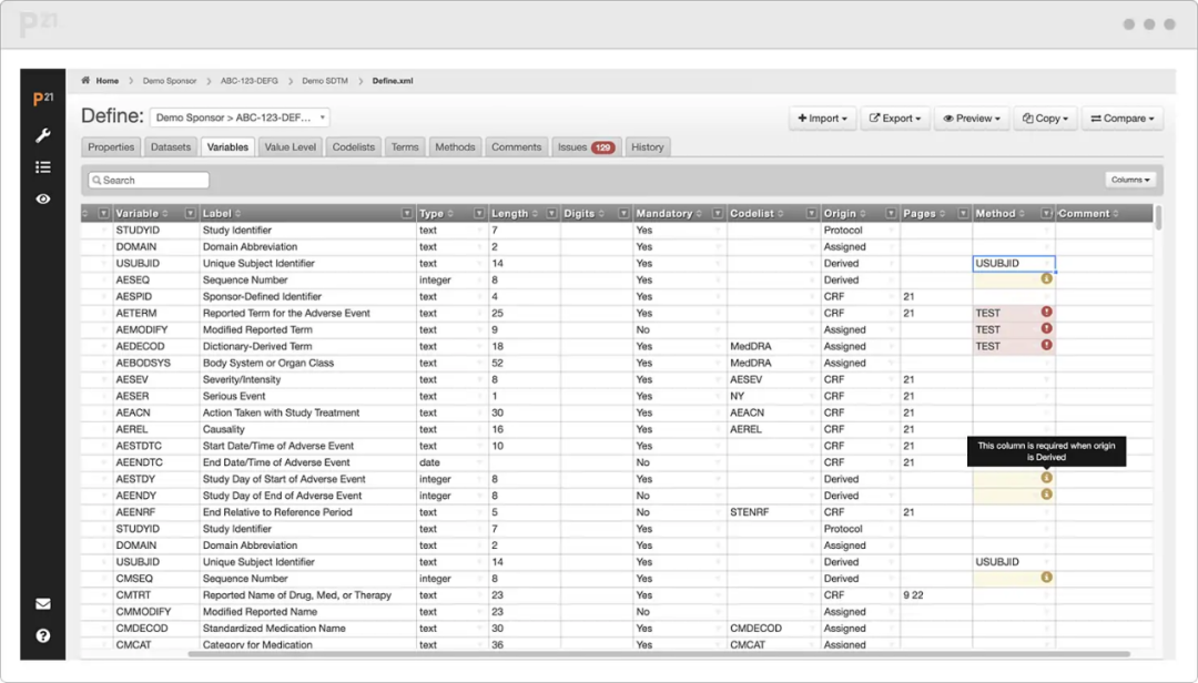 产品手册 | PINNACLE 21: ENTERPRISE - 知乎