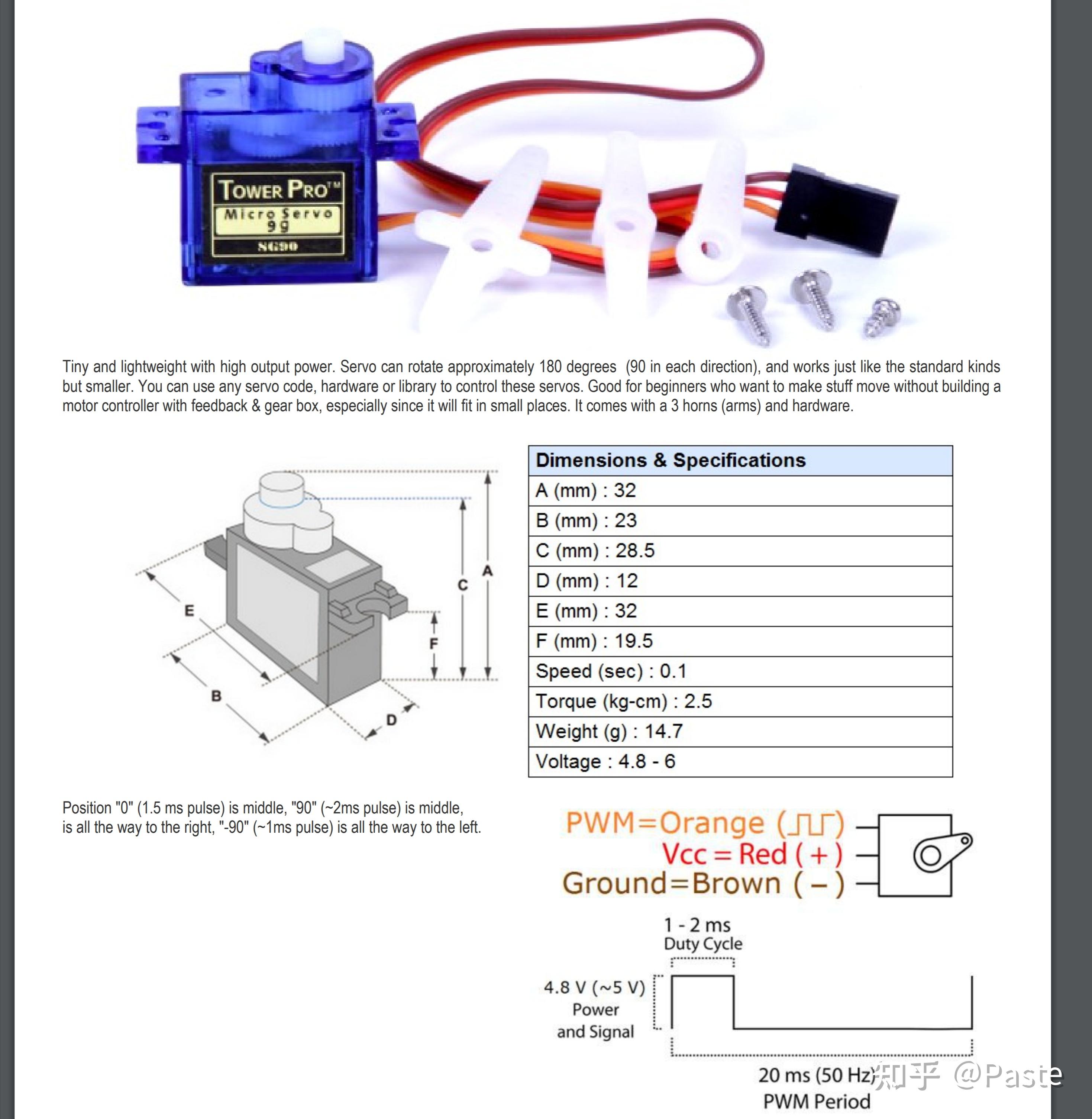 ESP32 WROOM 32 SG90 
