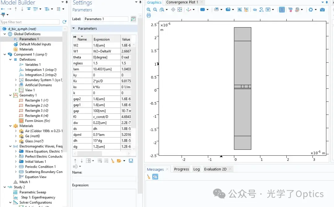 bic（连续谱中的束缚态），怎么用comsol算Q值和非对称参数的关系图？ - 知乎