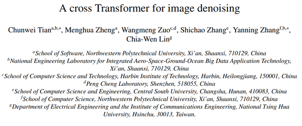 CTNet：一种交叉 Transformer 的图像去噪方法 - 知乎