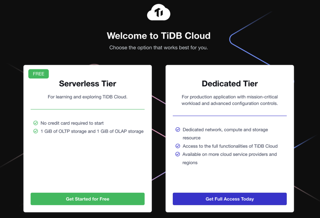 PingCAP 推出 TiDB Cloud Serverless Tier BETA 版 - 知乎