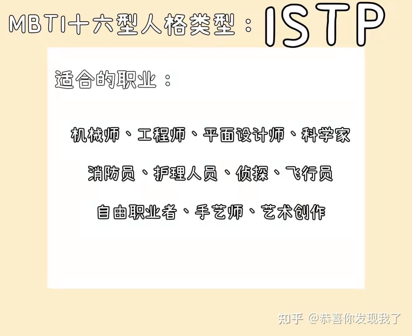 鉴赏型人格（ISTP）适合的职业 - 知乎