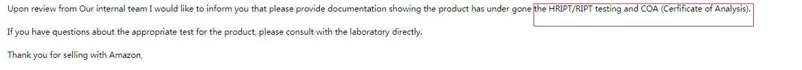 亚马逊化妆品HRIPT / RIPT和 COA分析证书办理流程 - 知乎