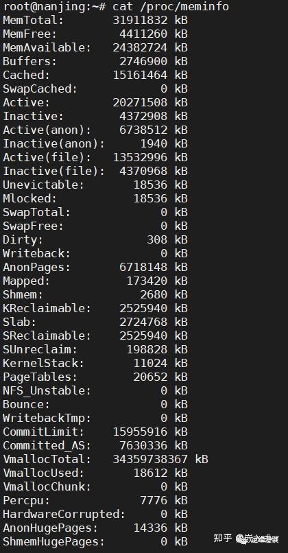 如何检查 Linux 内存使用量是否耗尽?这5个命令堪称绝了！ - 知乎