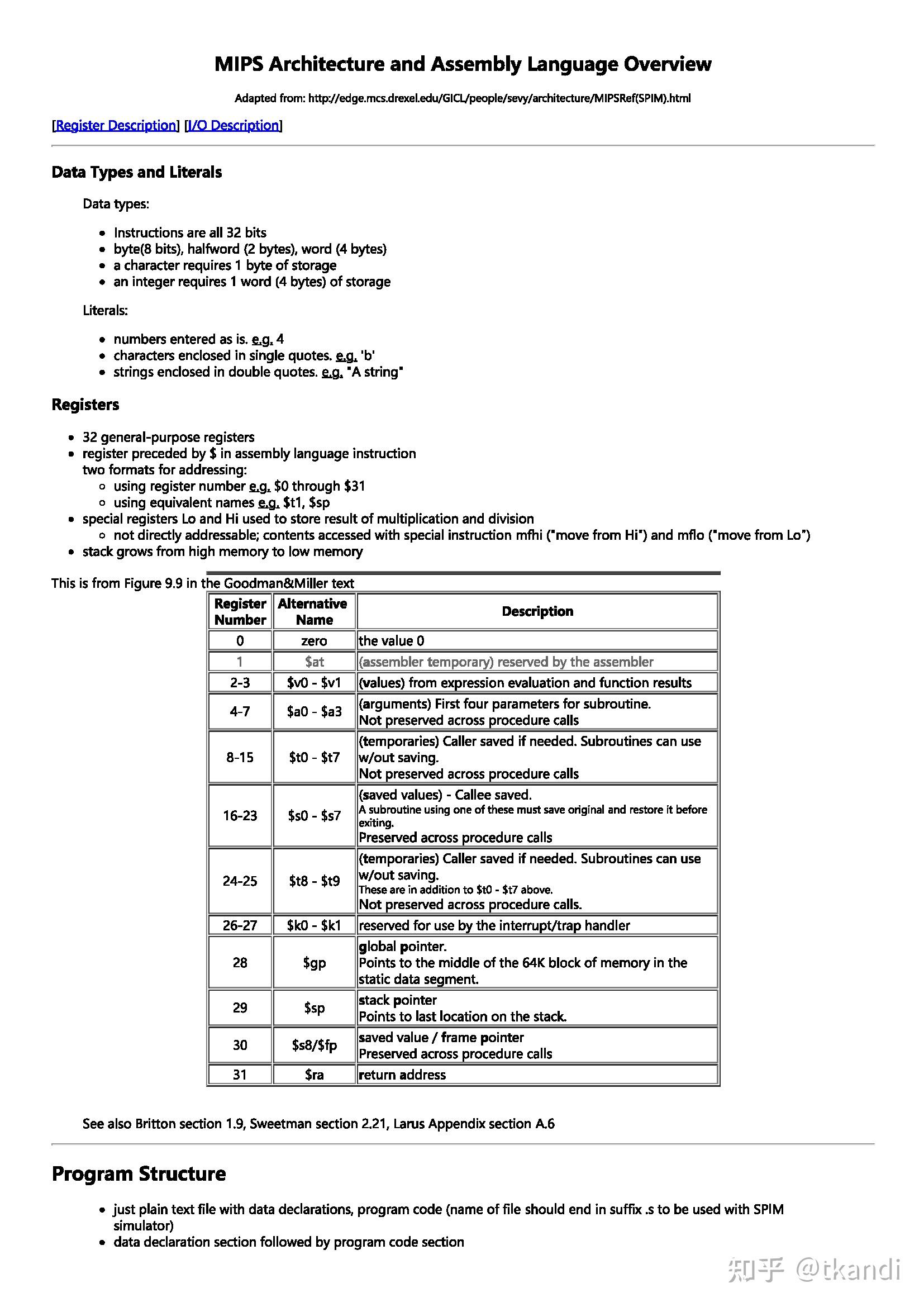 MIPS汇编学习 - 知乎