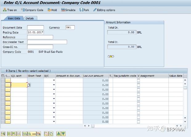 SAP FI课程 3.5 FB50事务代码详解 - 知乎