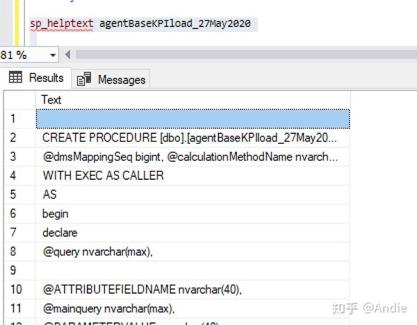 SQL SERVER 查询存储过程 - 知乎