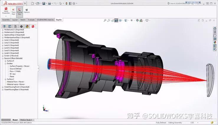 RayViz 一款服务于SolidWorks用于光学和机械设计的有效工具 - 知乎
