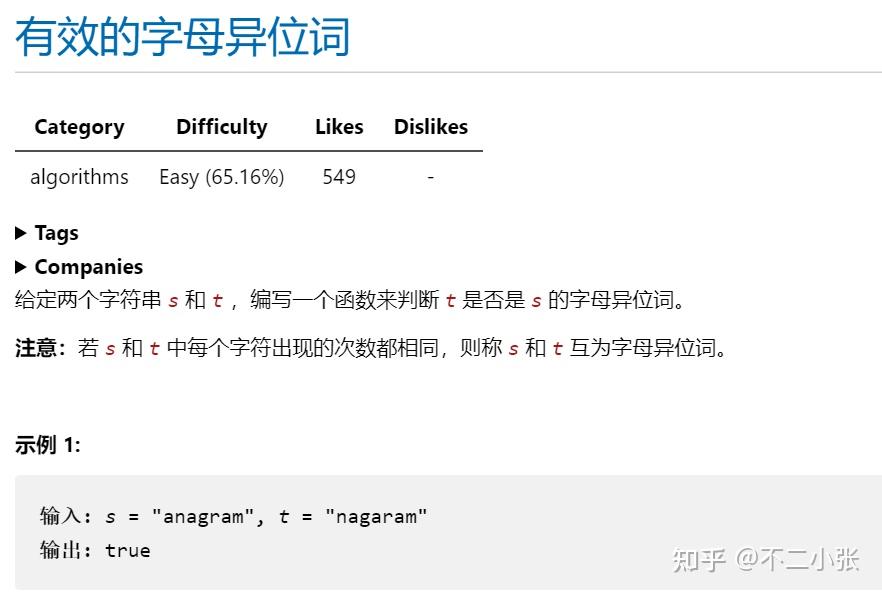 有效的字母异位词 知乎 