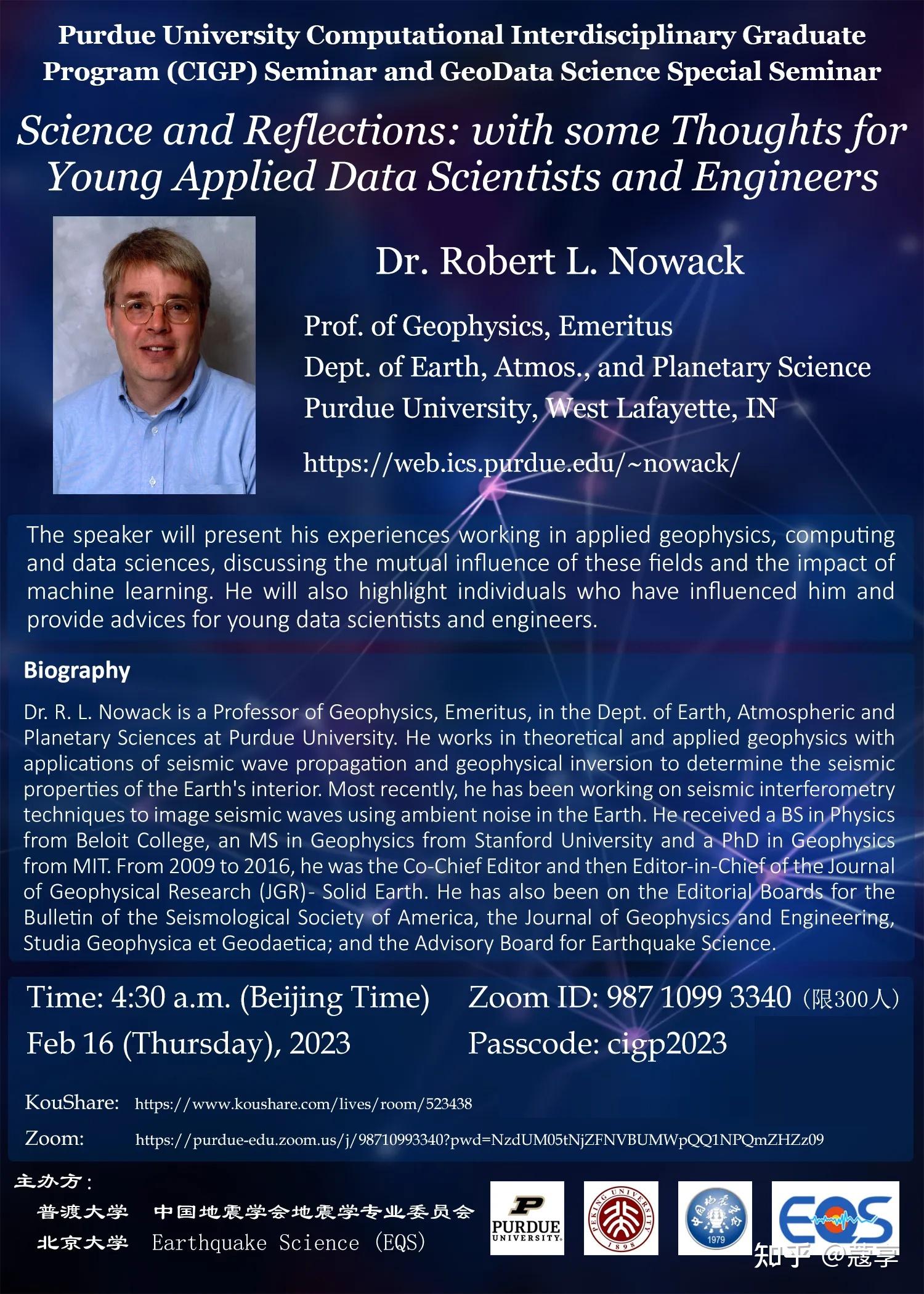 【直播】Science and Reflections: with some Thoughts for Young Applied Data ...