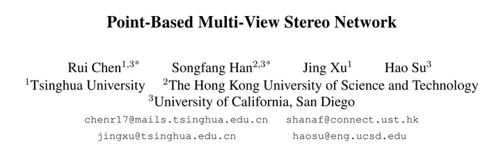 论文解读：Point-Based Multi-View Stereo Network - 知乎