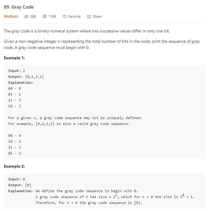 89. Gray Code - 知乎