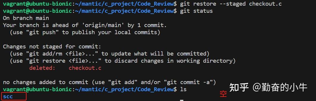 Git checkout , reset, restore 的区别 分析 - 知乎